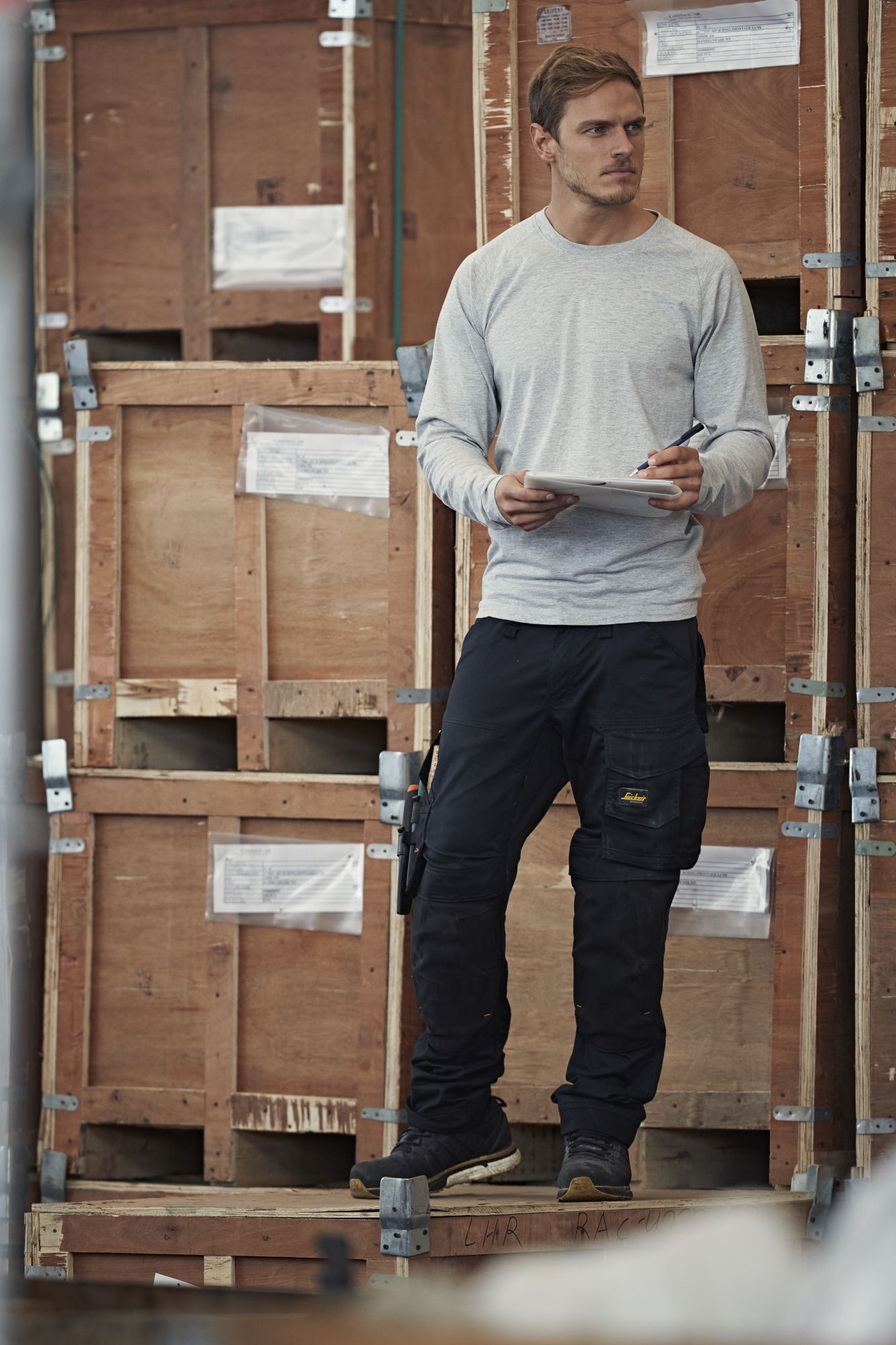 Snickers Workwear 2410 Camiseta de manga larga AllroundWork Azul marino