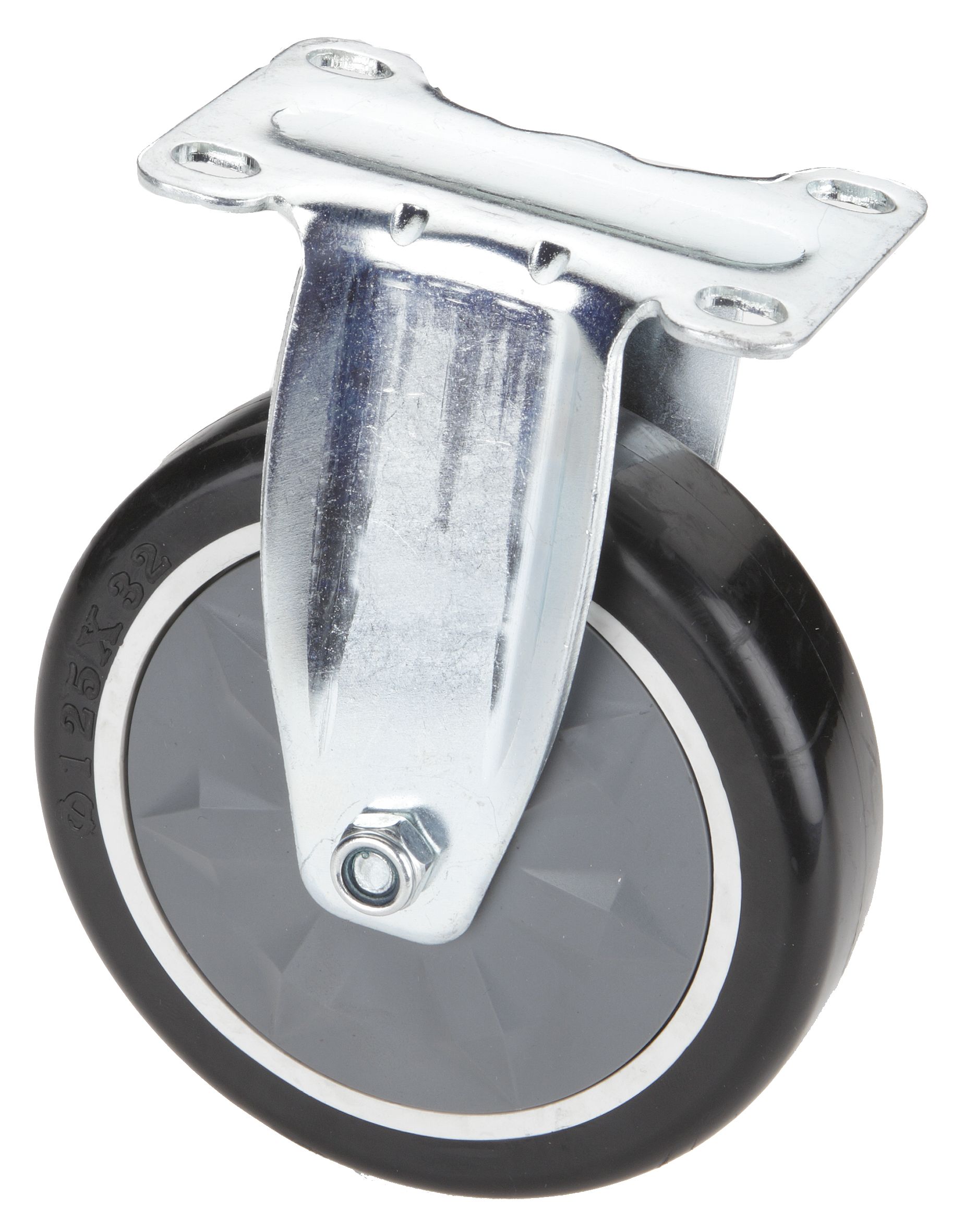 Fixed Wheel 4"X1" (10X2.5 cm) With Axle And Plate For Trolleys ALYCO ...