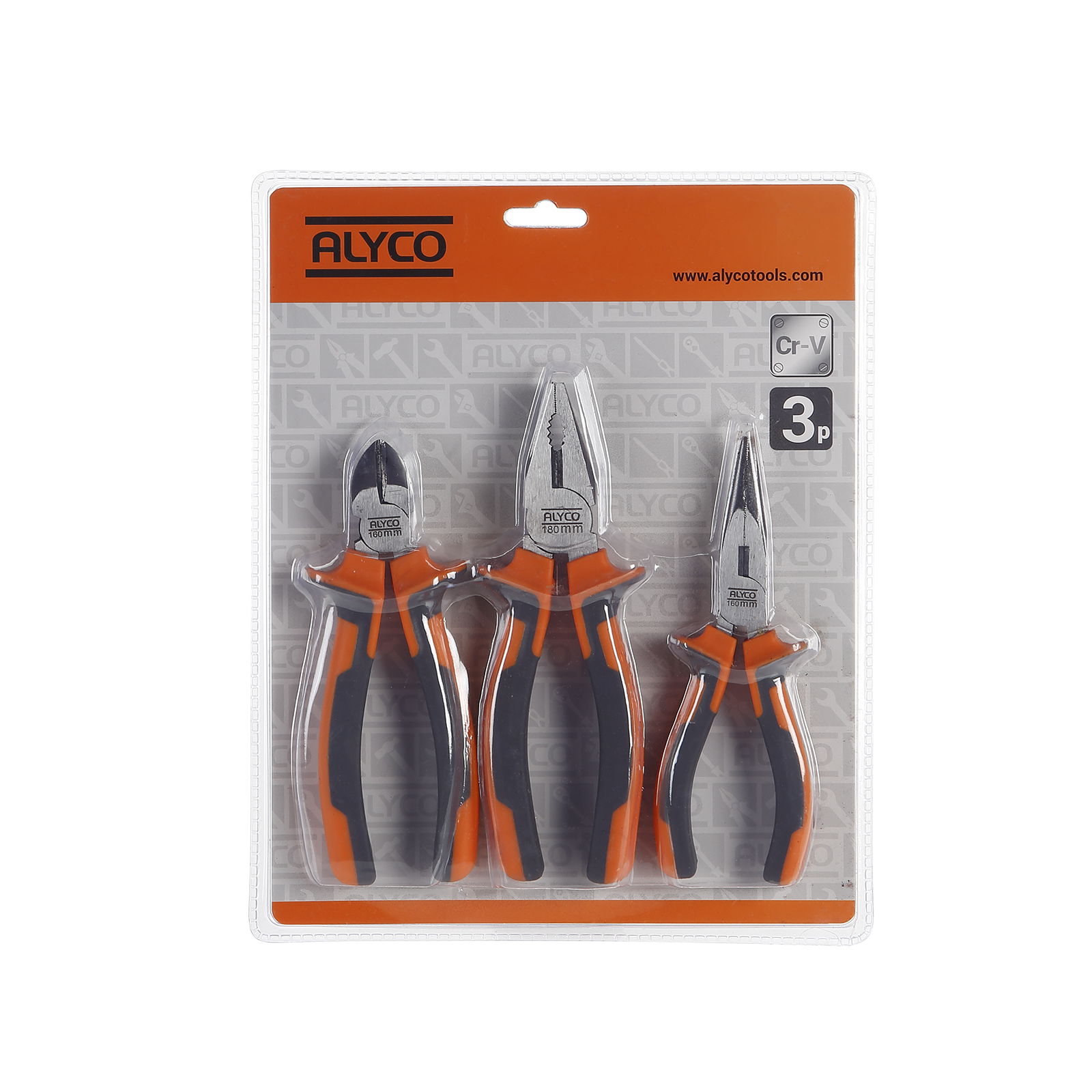 Juego De 3 Alicates En Blister ALYCO ORANGE