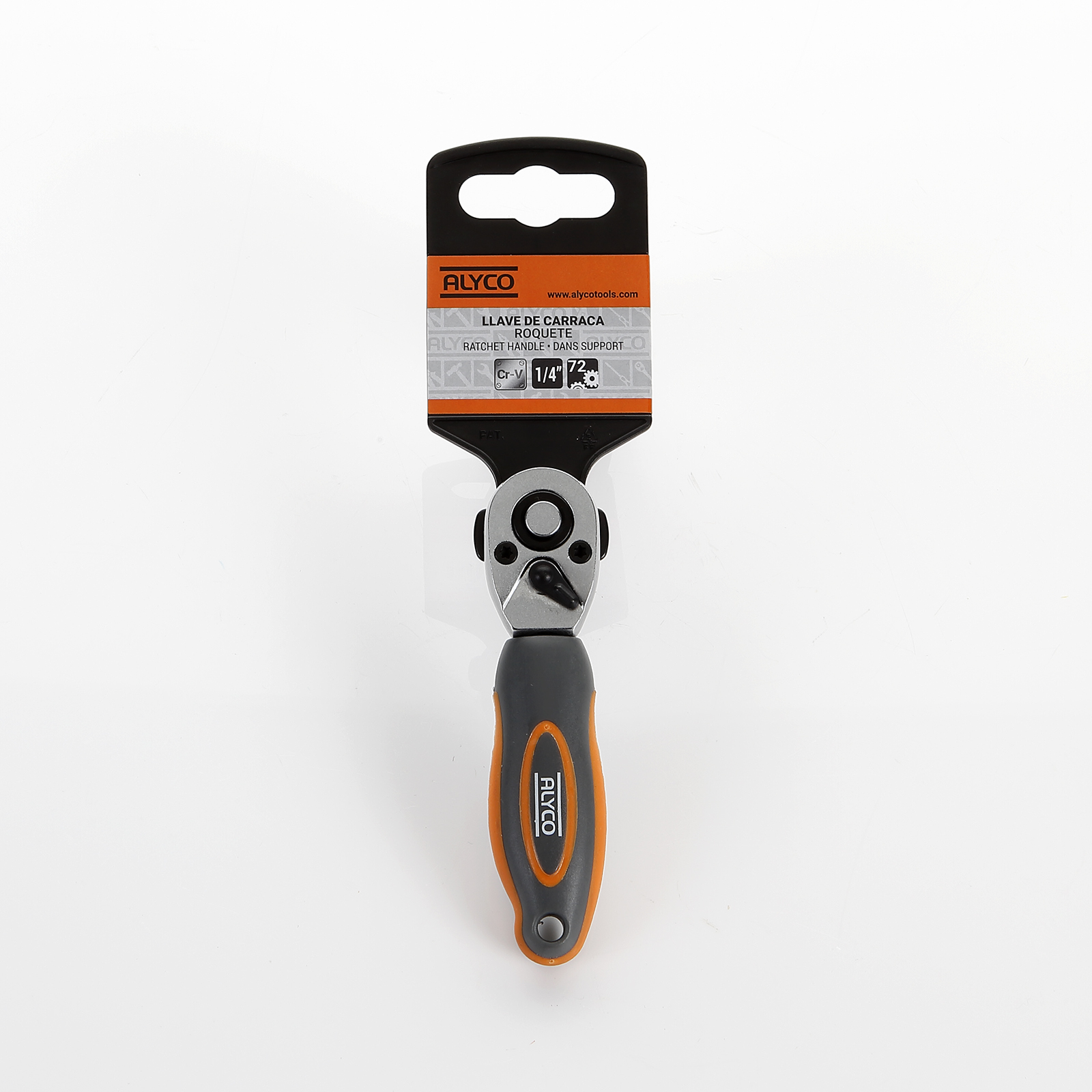 Alyco Orange - Llave De Carraca Corta De Cuadradillo 1/4" 72 Dientes ...